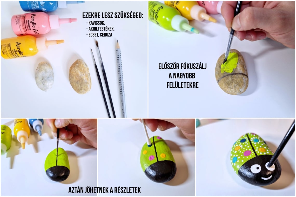 Kavicsfestés kezdőknek lépésről lépésre